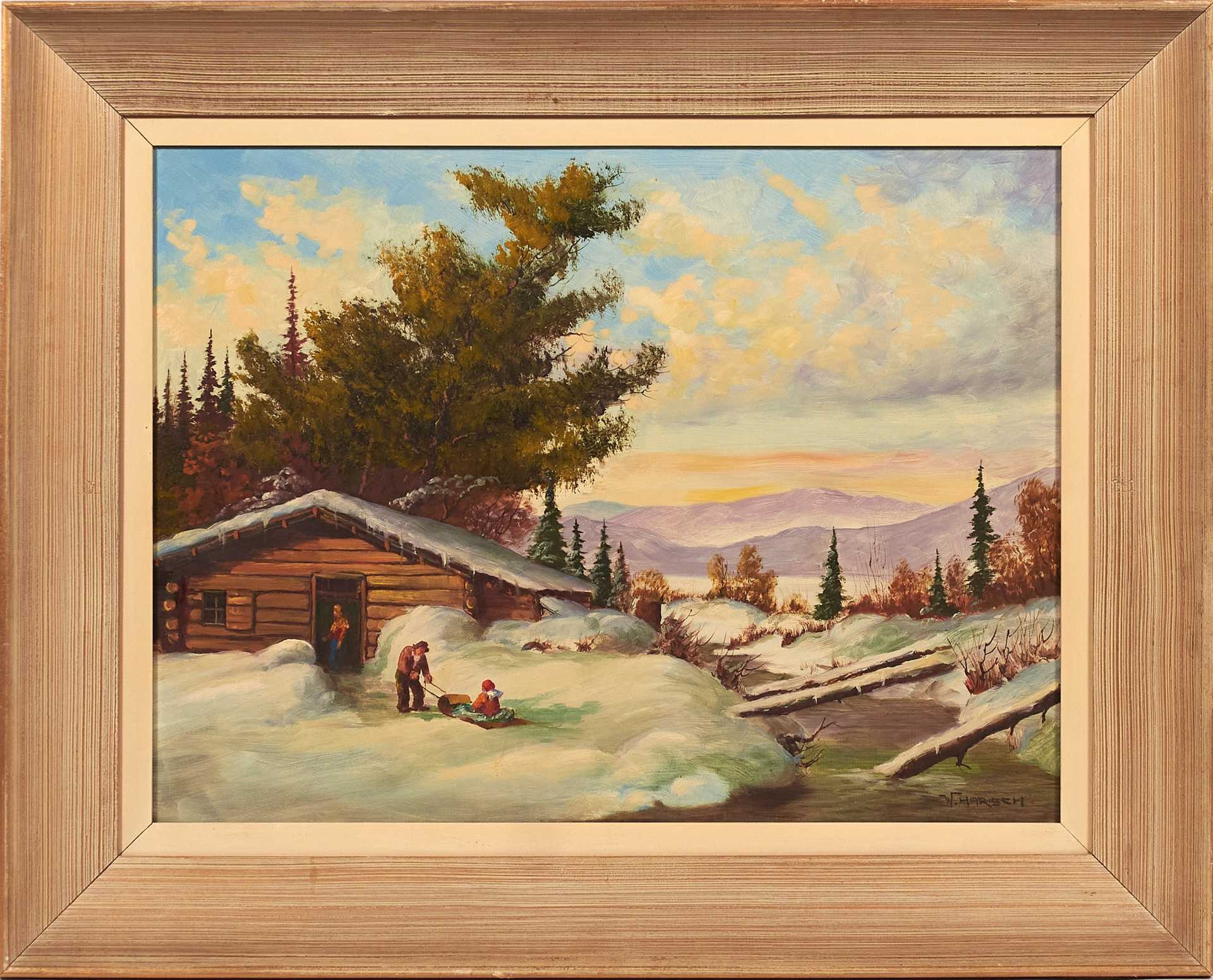 William Harisch | Winter cabin | MutualArt