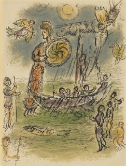 Marc Chagall | Athena guide le bateau de Telemaque from L'ODYSSEE ...