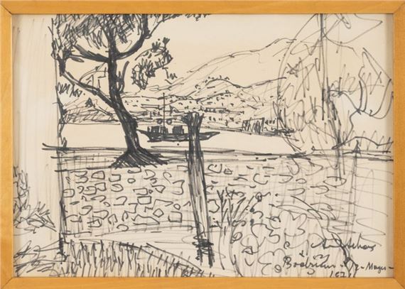 Avni Arbas | River landscape, 1971 (1971) | MutualArt