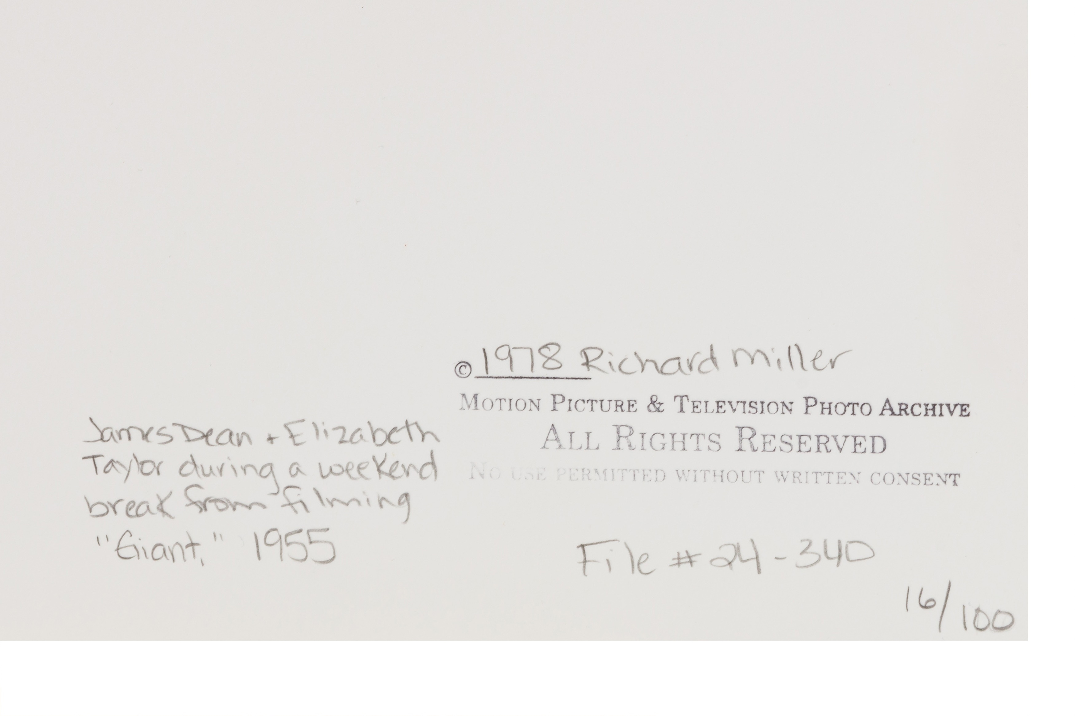 Richard C. Miller | JAMES DEAN AND ELIZABETH TAYLOR DURING A WEEKEND ...