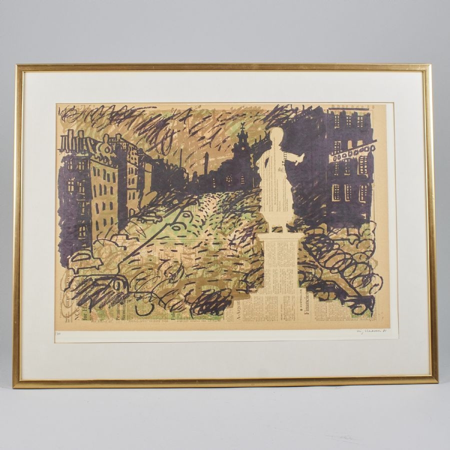 Stig Claesson | dated -81. Litograph in colors | MutualArt