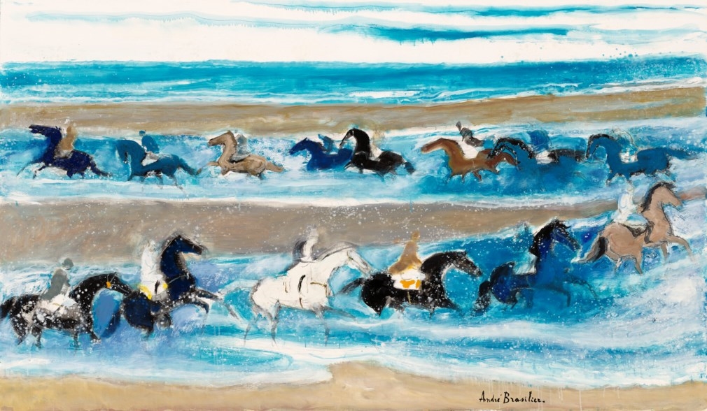Andre Brasilier | La grande chevauchée bleue (2020) | MutualArt