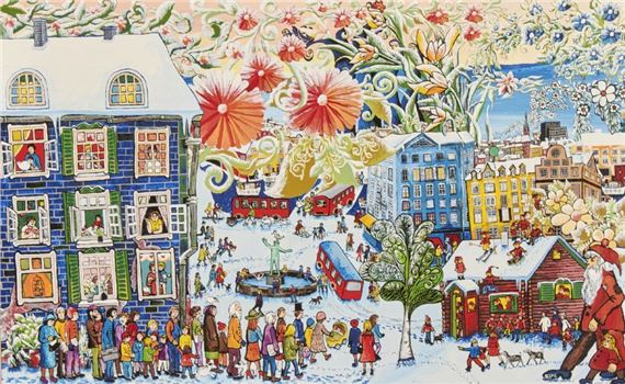 Bengt Elde | Town scene | MutualArt