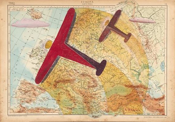 Giulio d’Anna | Aerei Caproni in volo sull'Europa, 1938-39 ca | MutualArt