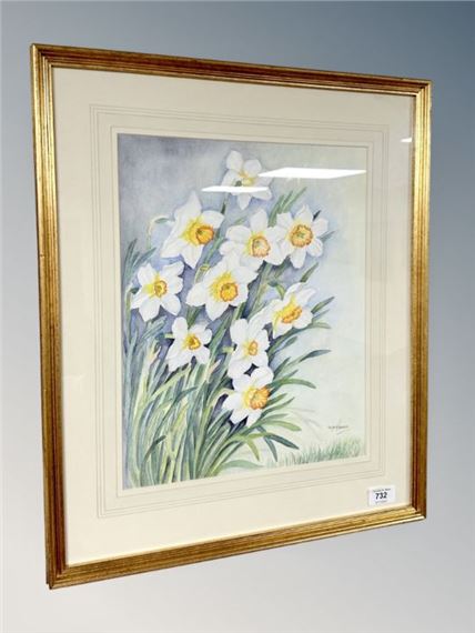 Margaret Adamson | still life of daffodils | MutualArt