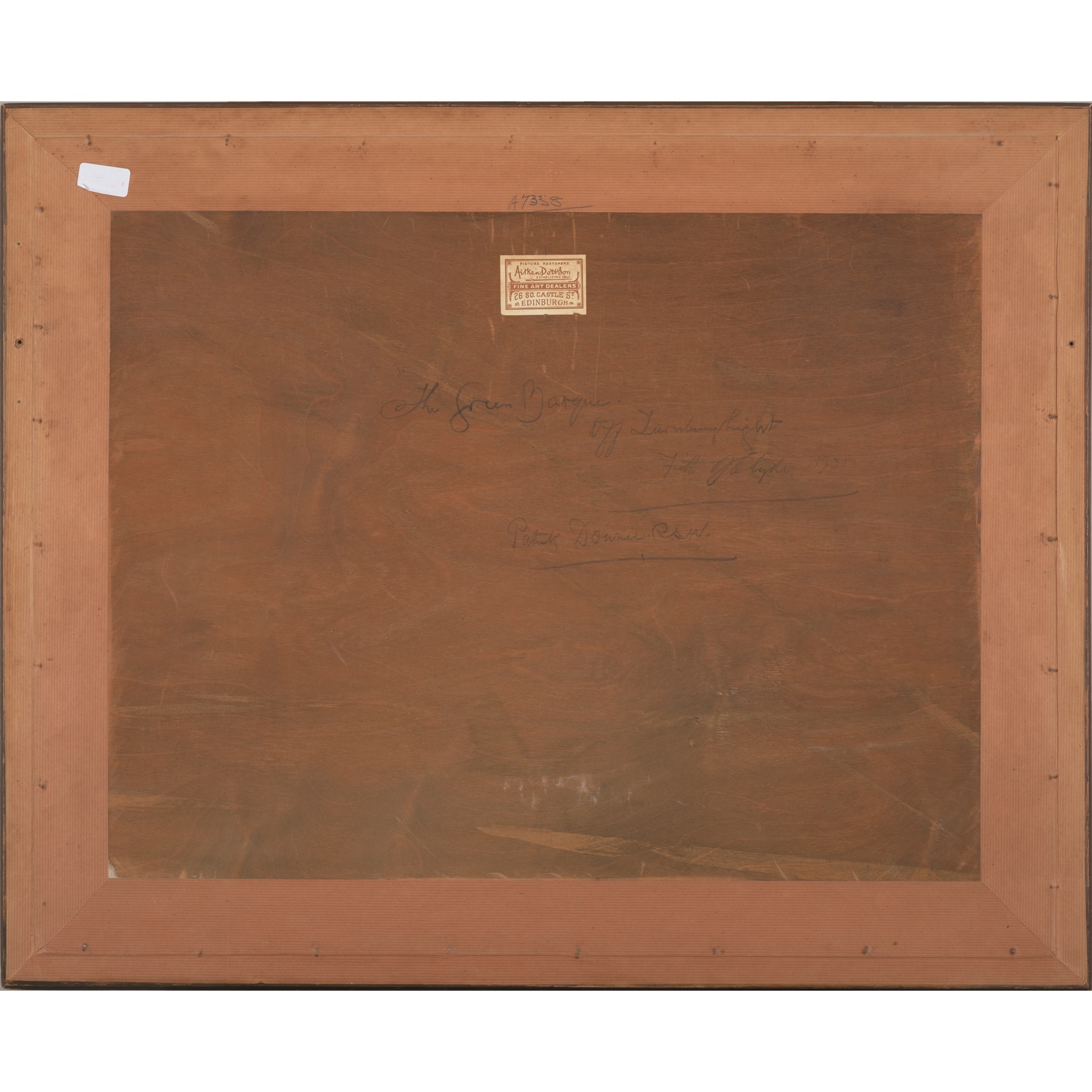 Patrick Downie | THE GREEN BARQUE OFF TURNBERRY LIGHT (1930) | MutualArt