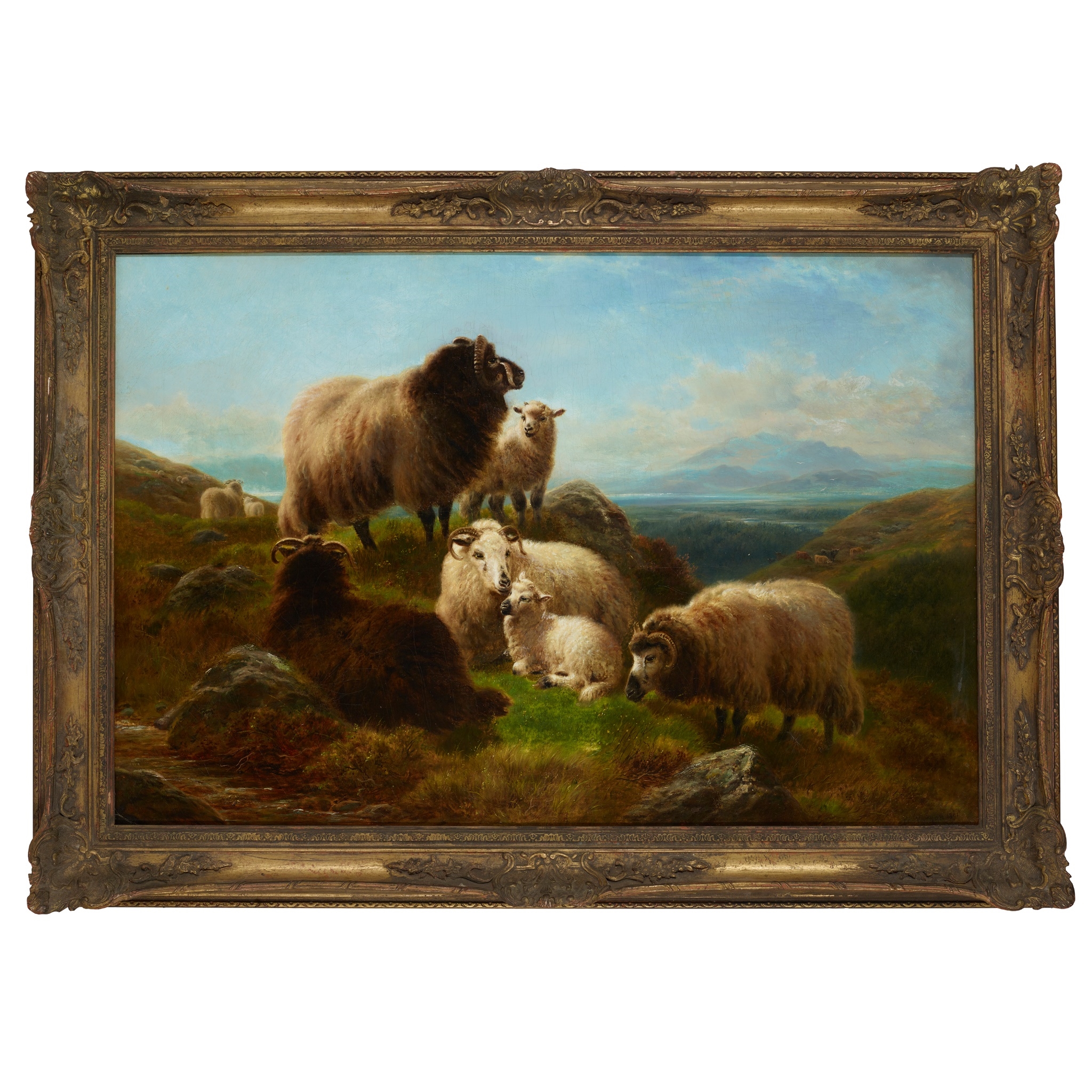 William Watson | SHEEP GRAZING BY A MOUNTAIN STREAM (1891) | MutualArt