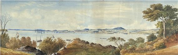 John Barr Clarke Hoyte | View of Auckland from Stokes Point North ...
