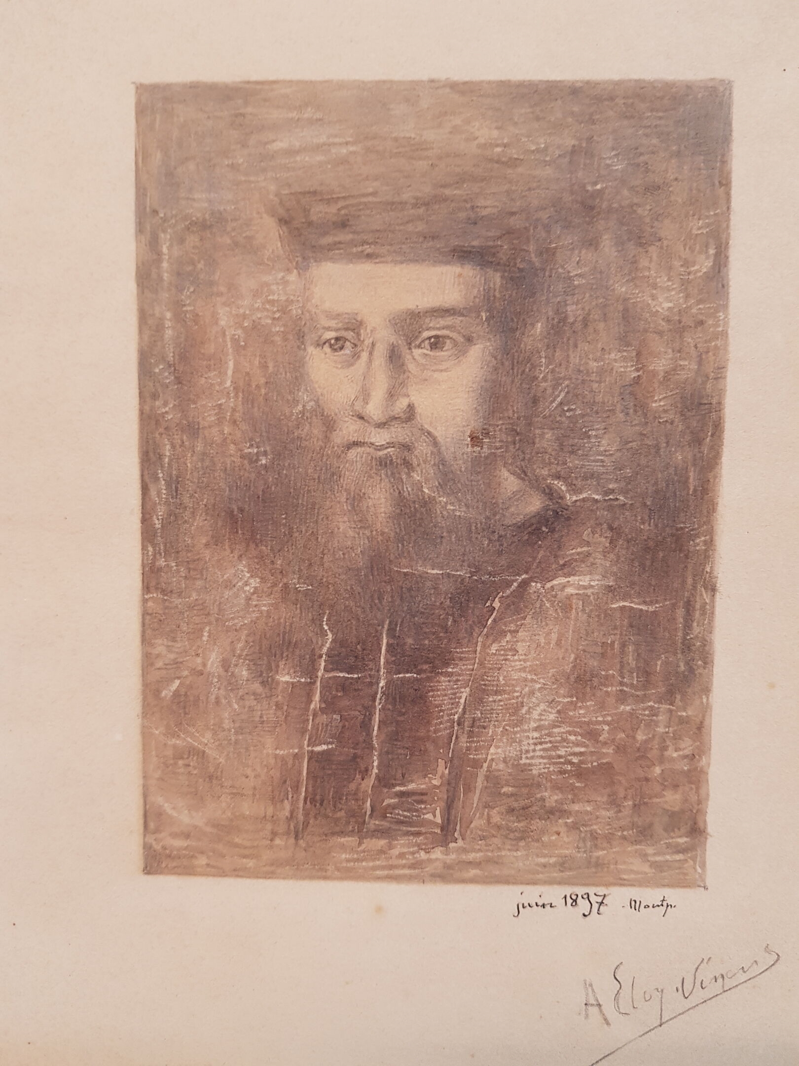 Albert Éloy-Vincent | - Portrait de Rabelais - et lavis (1897) | MutualArt