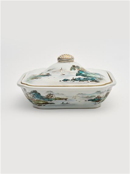 Wang Xiaoting | A famille-rose 'landscape' covered tureen (1952 ...