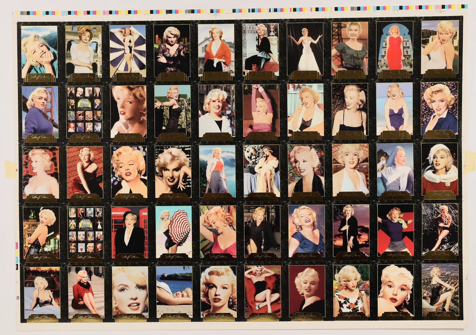 Stuart MacKenzie | Marilyn Monroe Uncut Card Sheet (1995) | MutualArt