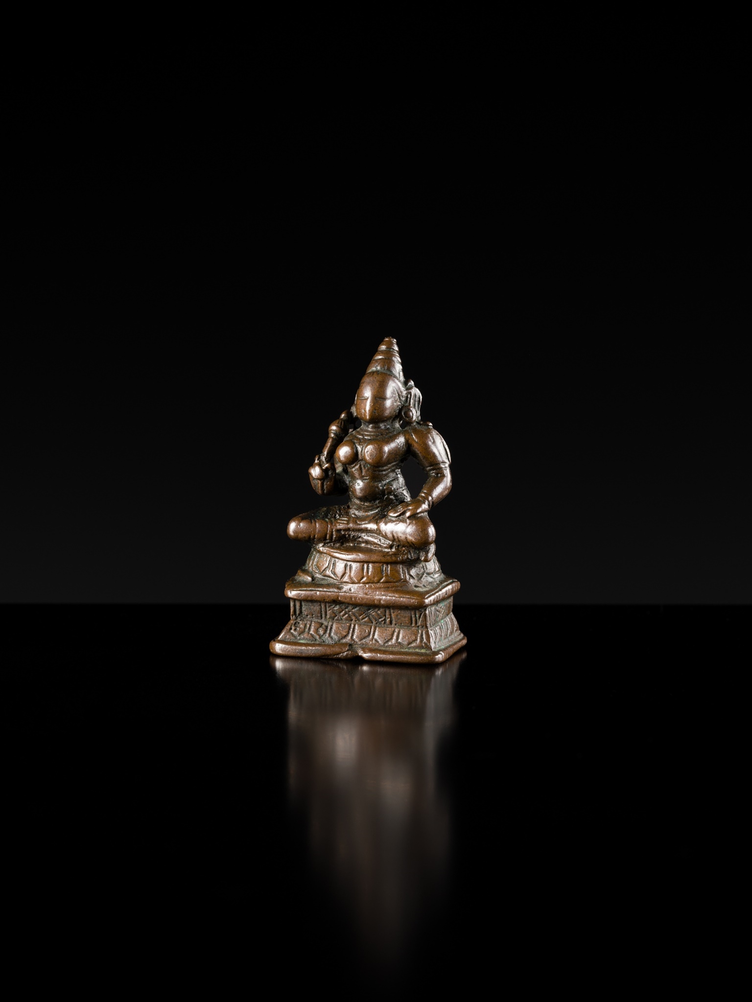 South Indian School, 16th Century | A SMALL BRONZE FIGURE OF PARVATI ...