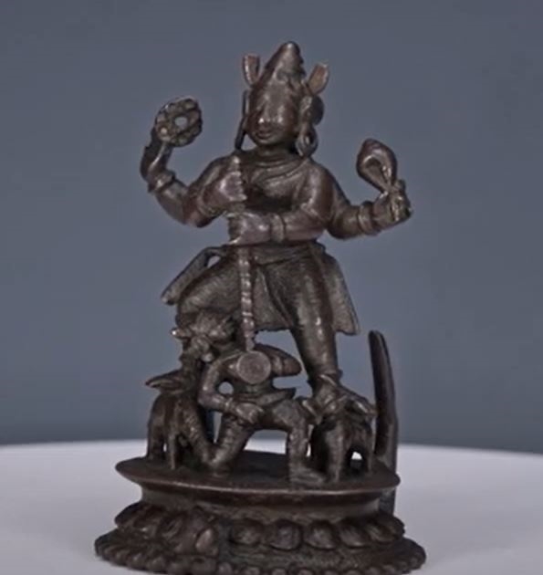 Indian School, 13th Century | A BRONZE FIGURE OF DURGA SLAYING THE ...
