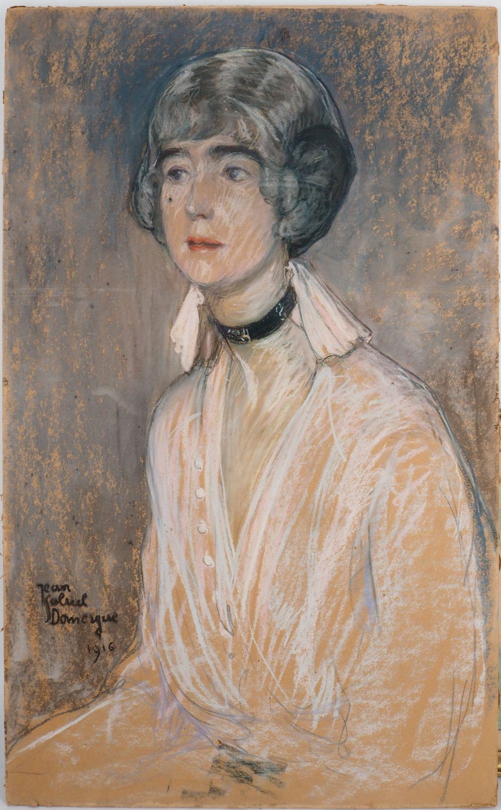 Jean-Gabriel Domergue | Portrait de femme élégante, 1916 (1916) | MutualArt