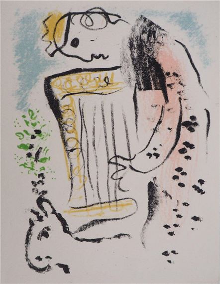 Marc Chagall | Le Roi David jouant de la harpe, 1985 (1985) | MutualArt