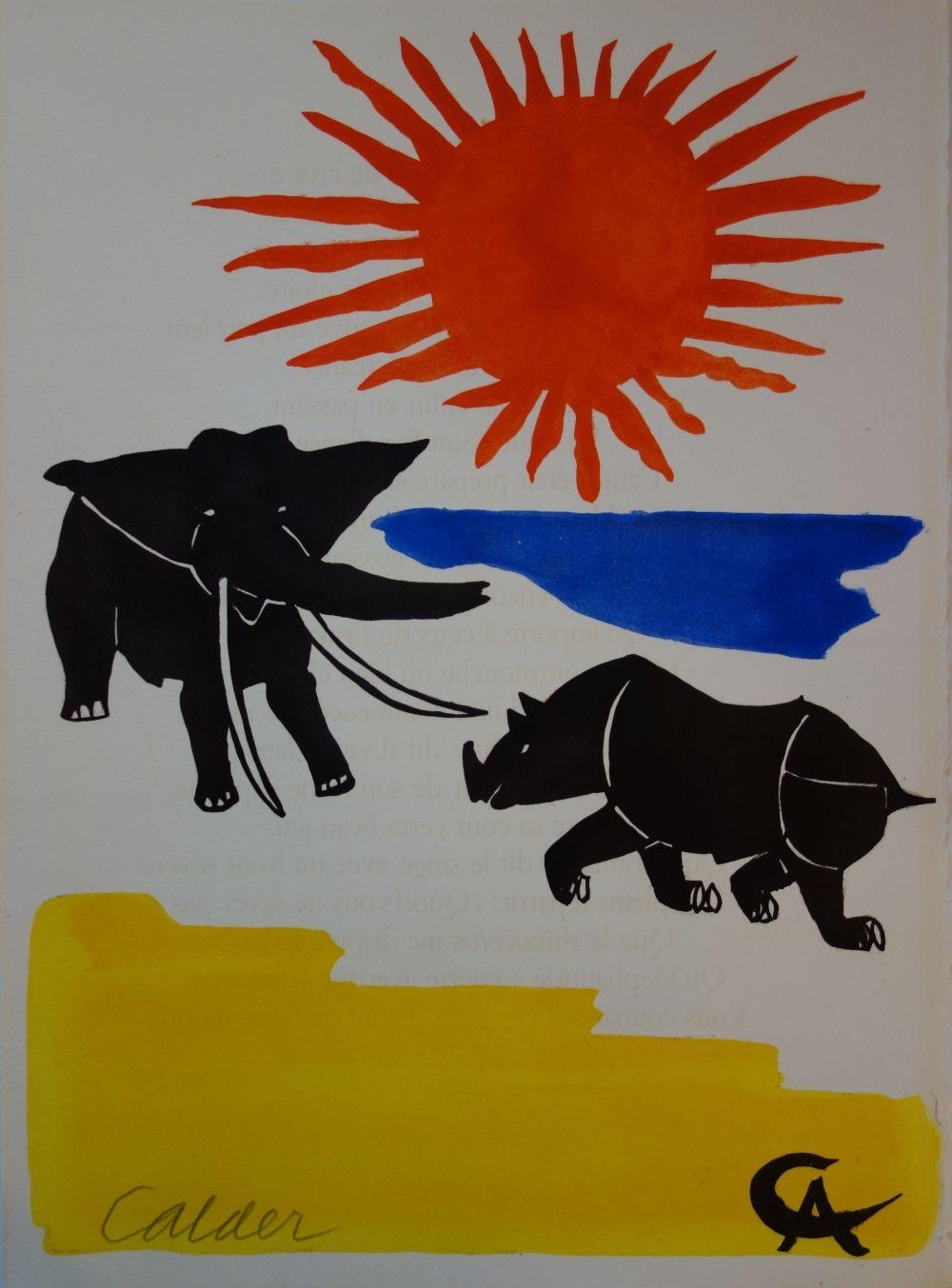 Alexander Calder | Alexander CALDER - L'éléphant et le rhinocéros, 1966 ...