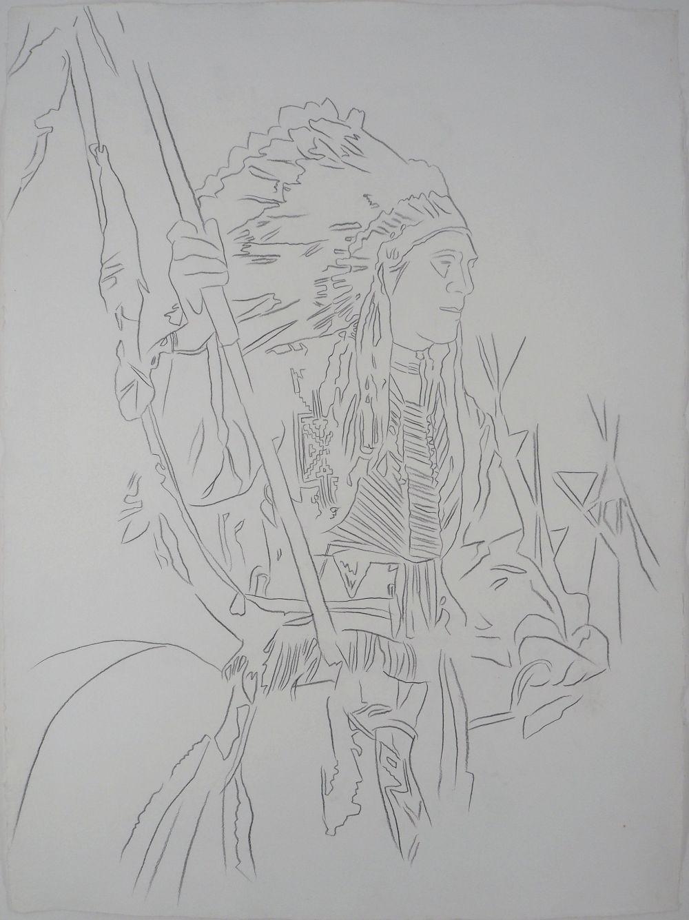 Andy Warhol | War Bonnet Indian de la série Cowboys and Indians, circa ...