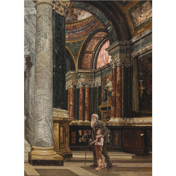 Hermann Clementz | Interior of Santa Maria del Popolo in Rome | MutualArt