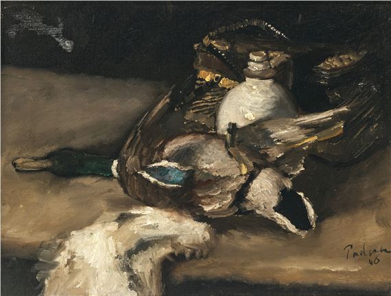 Paul Mathias Padua | Kitchen still life with dead duck | MutualArt