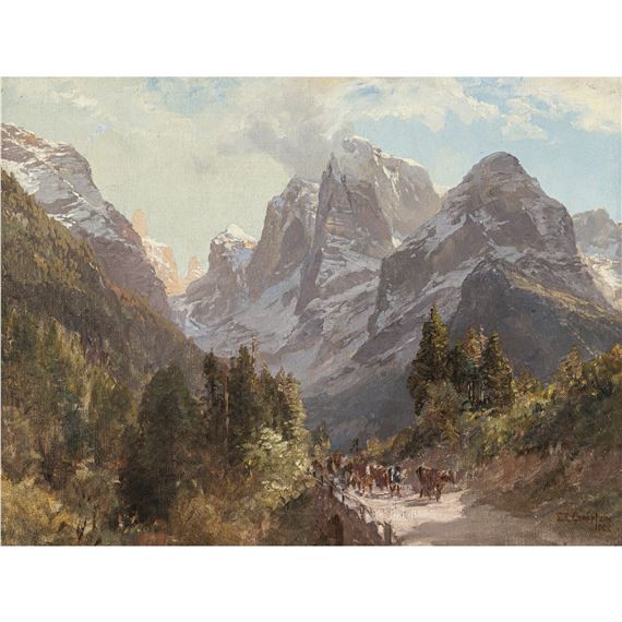 Edward Theodore Compton | View of The Gran Zebrù at Eissee Pass | MutualArt