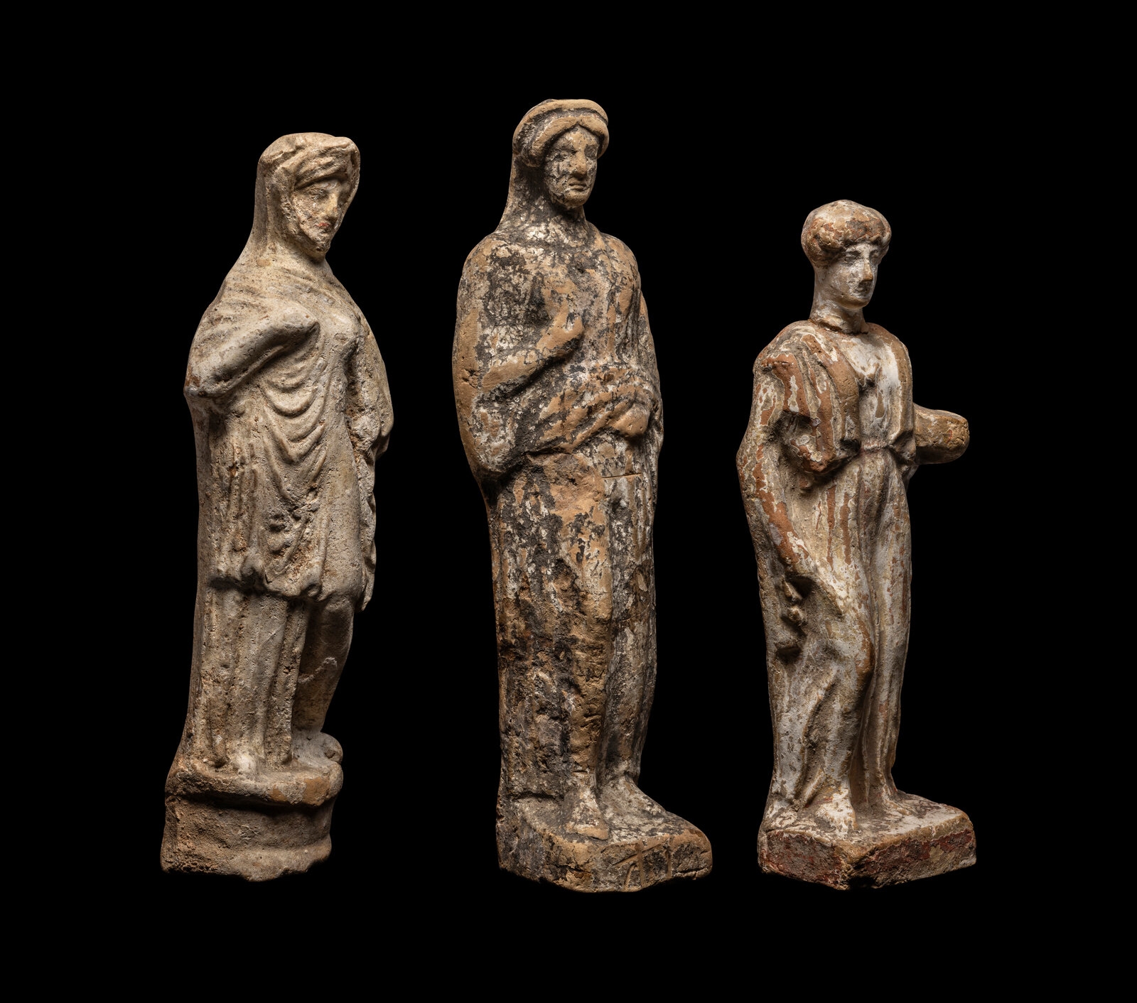 Greek School 4th Century | Three Greek Terracotta Standing Figures ...