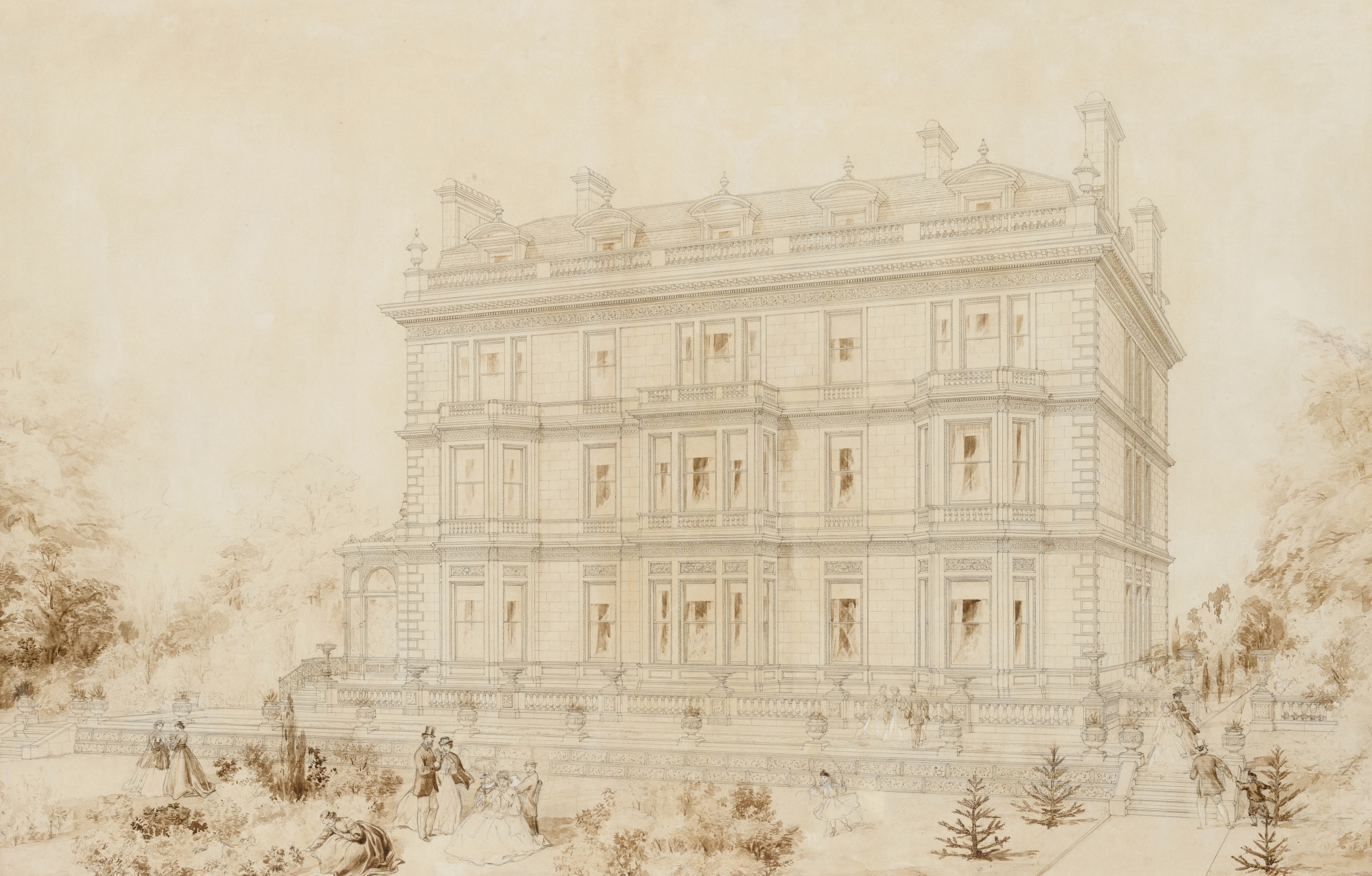 James Murray | A view of Sir Morton Peto’s house at 12a Kensington ...