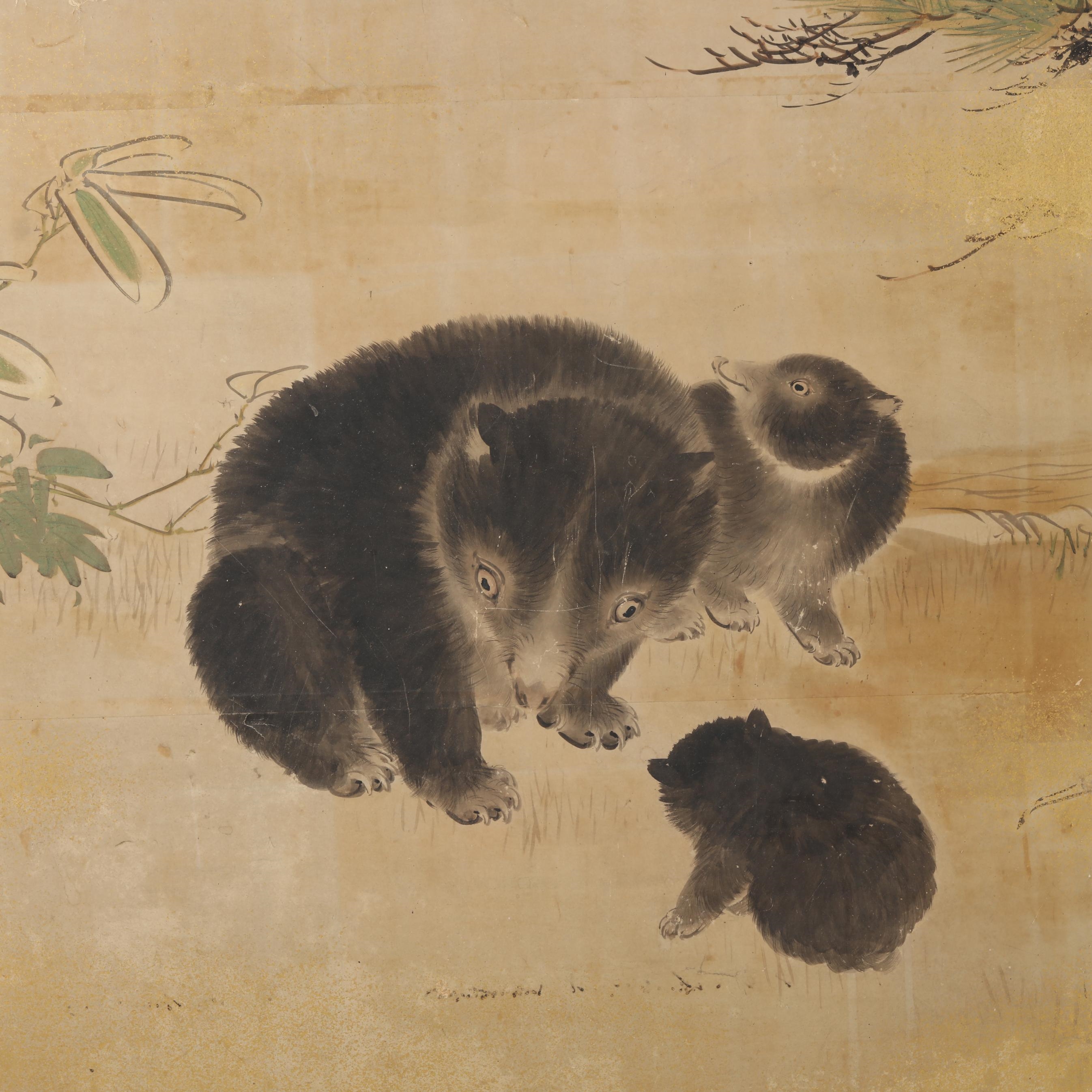 Japanese School, 19th Century | A Japanese Two Panel Folding Screen of ...