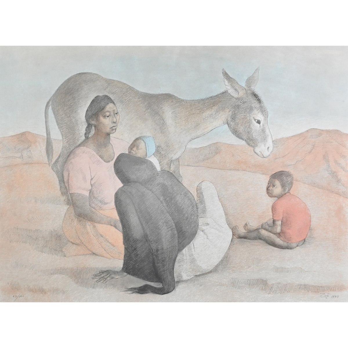 Francisco Zuñiga | Familia Indigena III (1983) | MutualArt