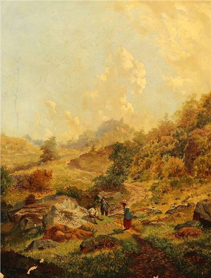 Edward Henry Holder | Sommerliche Hügellandschaft mit Figurenstaffage ...