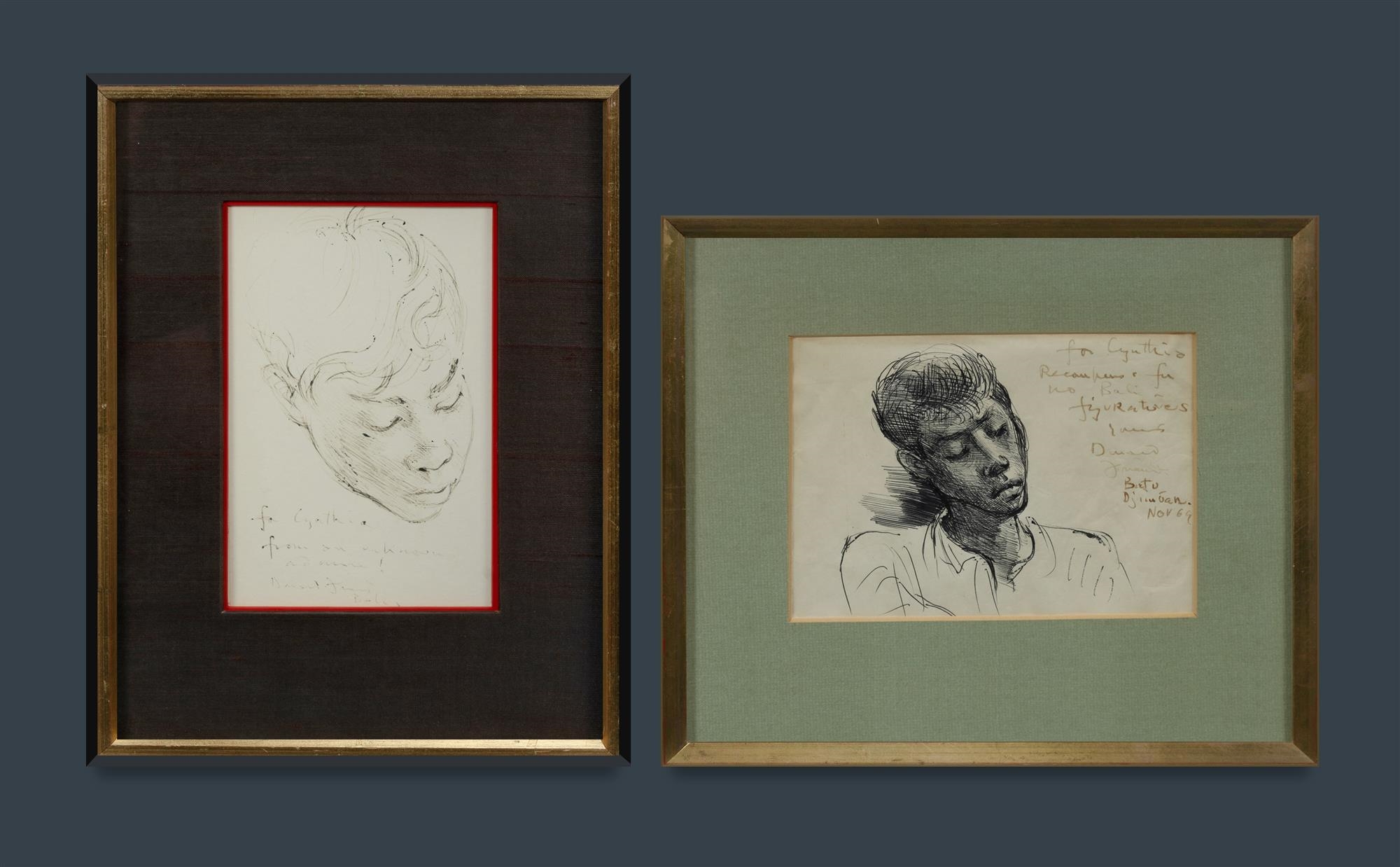 Donald Friend | Two Portrait Studies | MutualArt