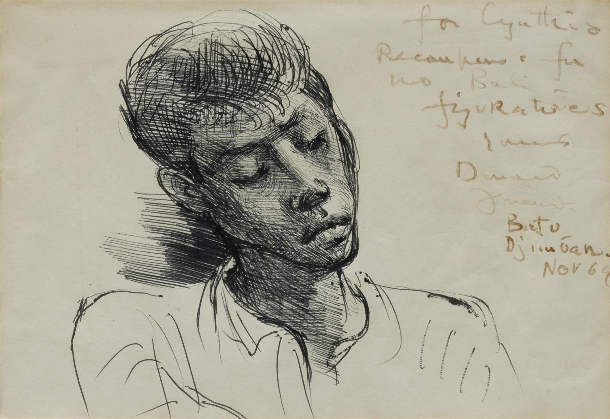 Donald Friend | Two Portrait Studies | MutualArt