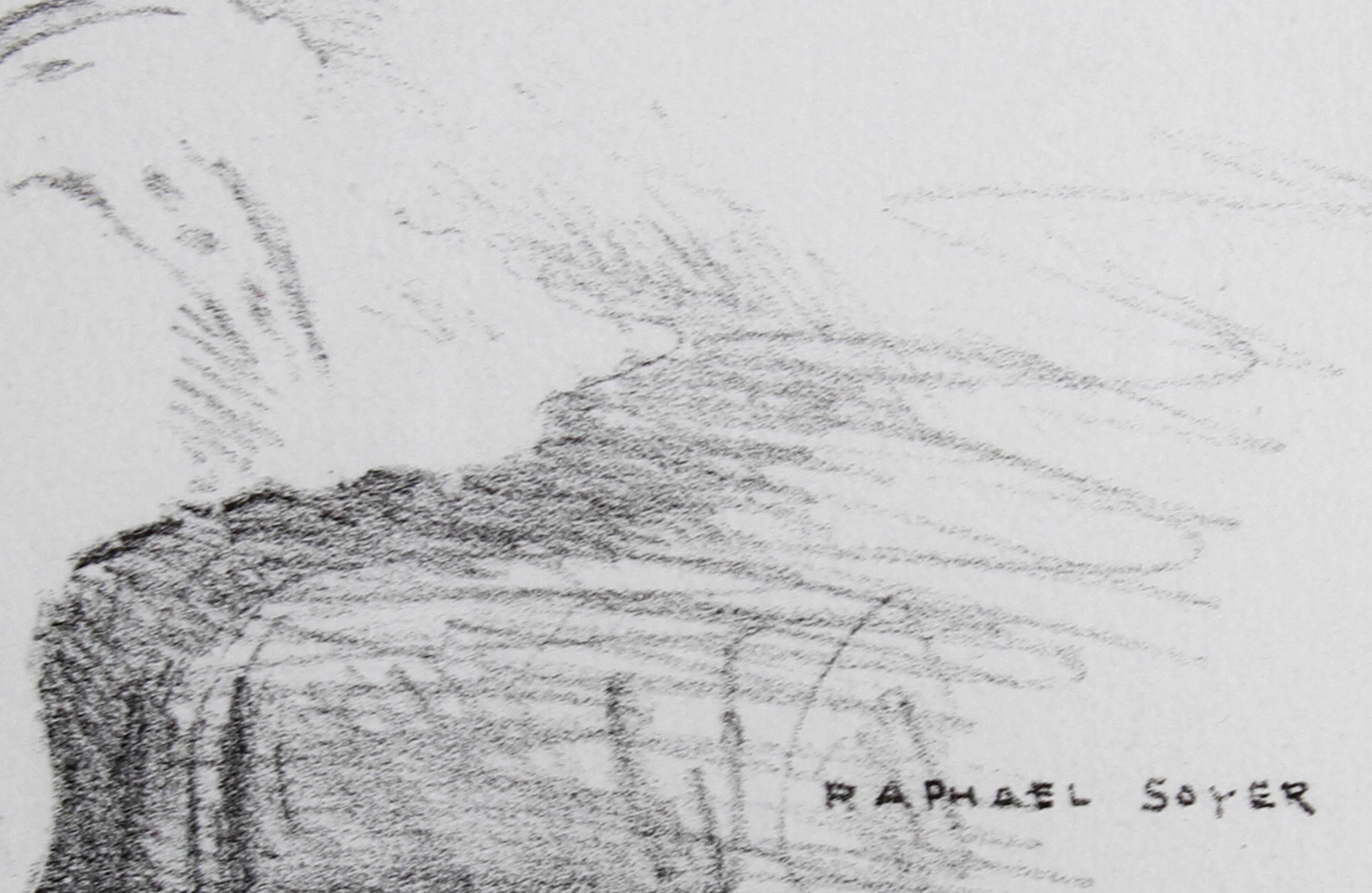 Raphael Soyer | GIRL ON BED (Circa 1970) | MutualArt