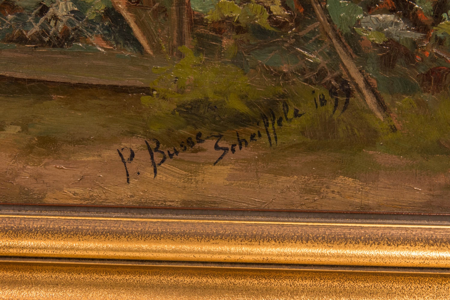 P. Busse-Scheiffele | Fachwerkstadt mit Schrebergarten (1899) | MutualArt