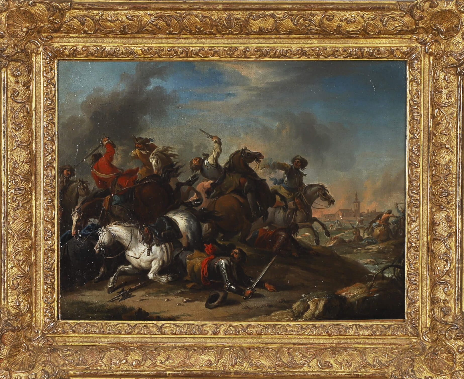 Georg Philipp Rugendas I | Chocs de cavalerie [2 œuvres formant ...