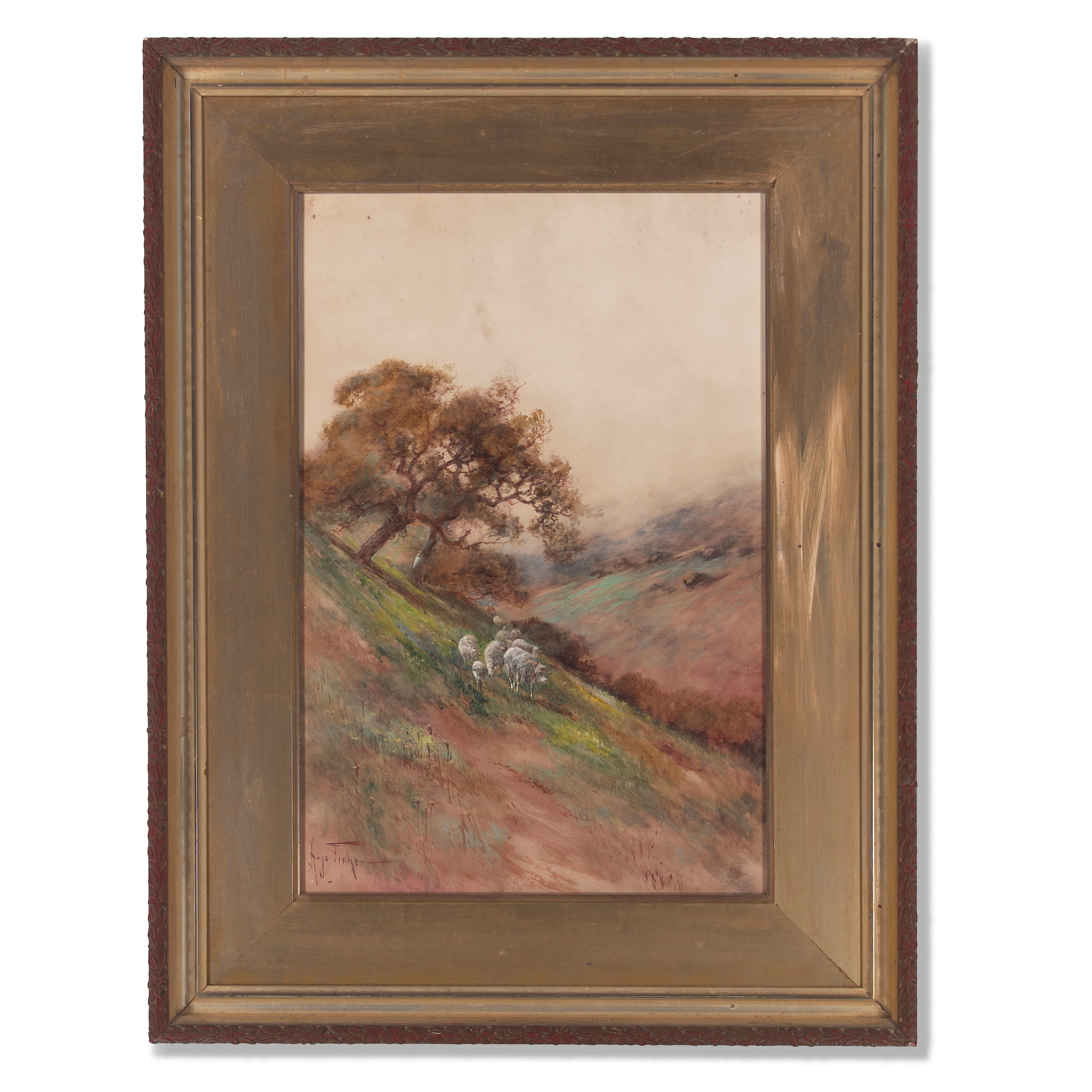 Hugo Anton Fisher | Sheep on a Hillside | MutualArt
