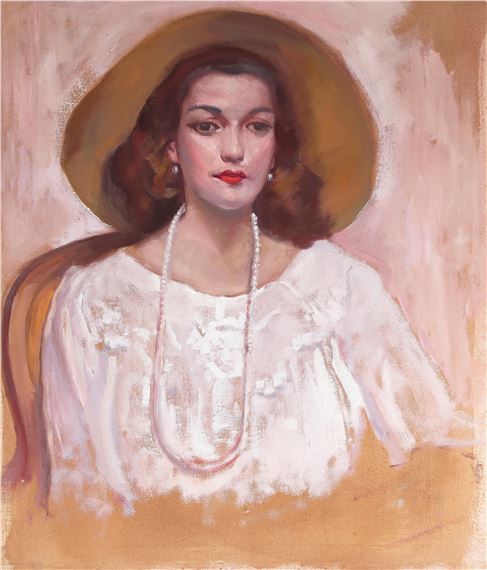 Alson Skinner Clark | Portrait of a Woman in a Hat | MutualArt