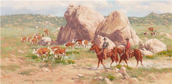 Russell Houston | Cowboy Conversation (1988) | MutualArt