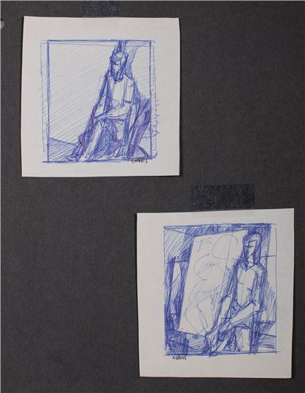 John C. Lewis | TWO FOLIOS OF FIGURE DRAWINGS | MutualArt
