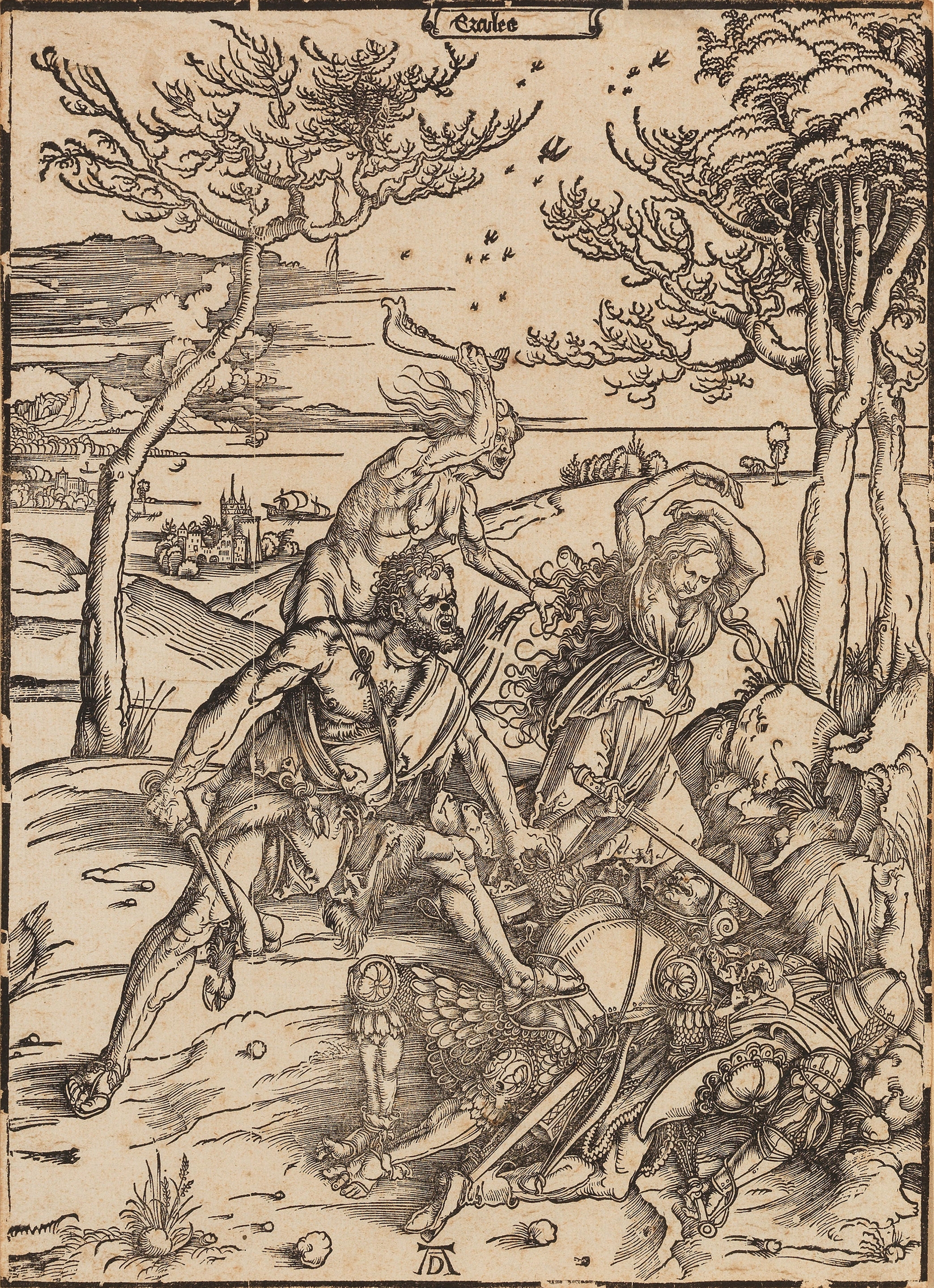 Albrecht Dürer | Hercules conquering the Molionide Twins | MutualArt
