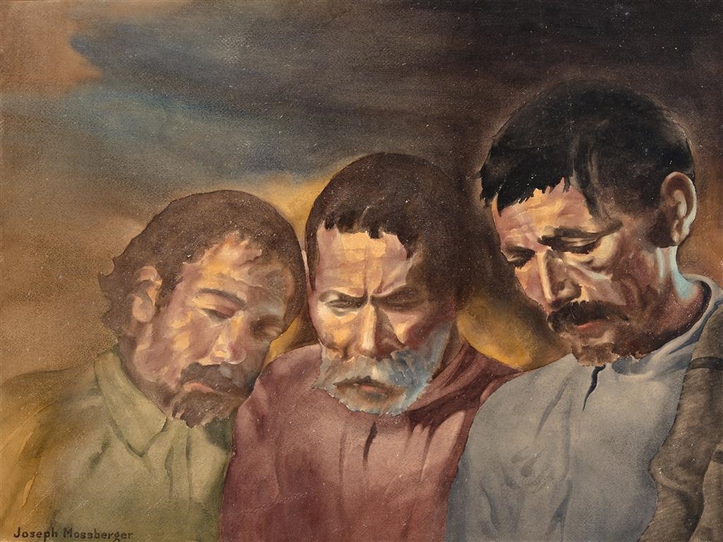 Joseph Mossberger | Figure Ploughing & Three Men | MutualArt