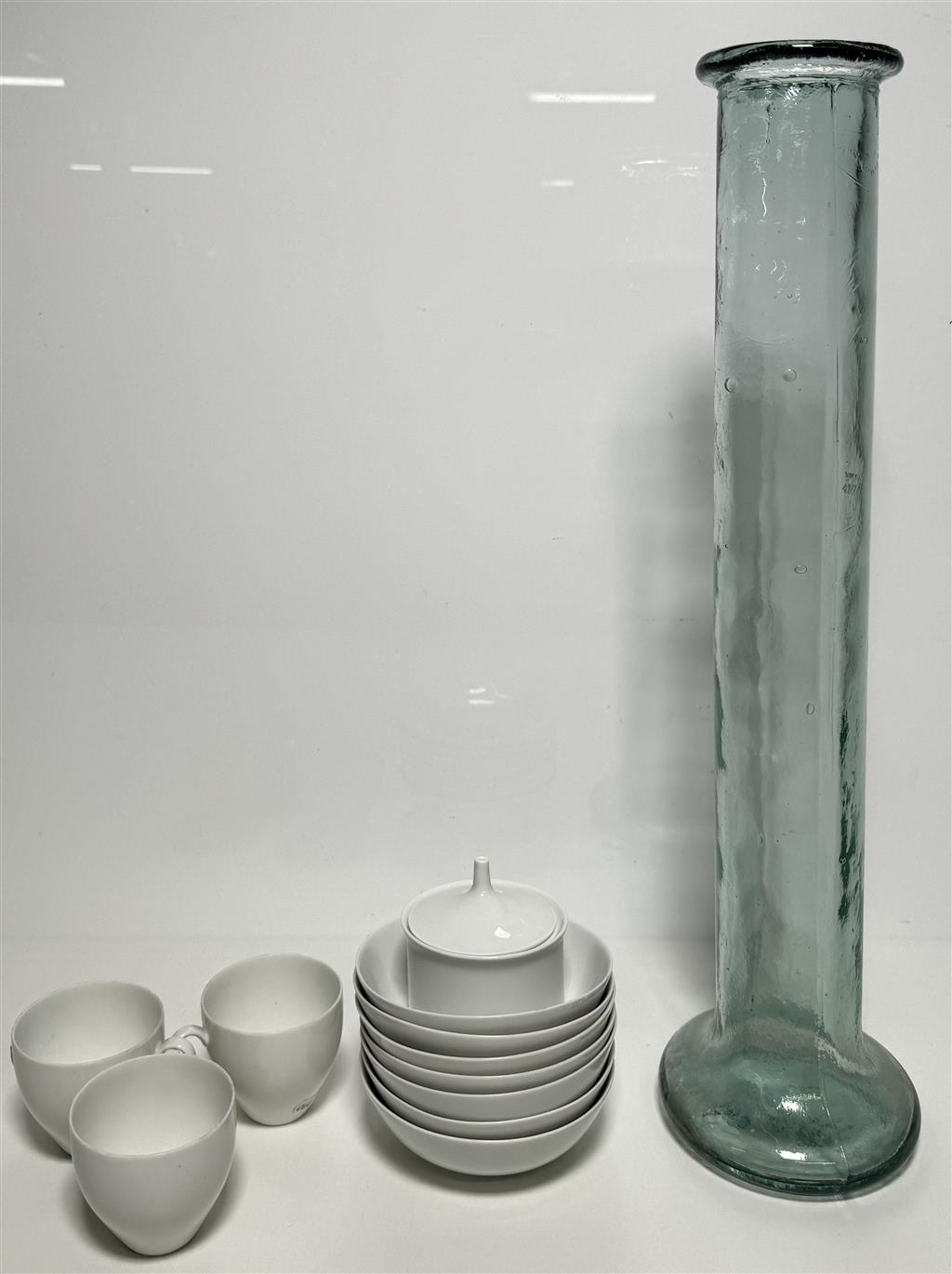 Rosenthal | A Tall glass vase together with porcelain inc Arzberg and ...