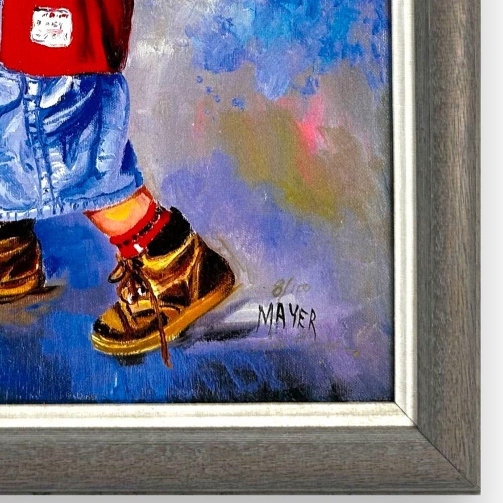 Ruth Mayer | Boy in overalls with ice cream cone | MutualArt