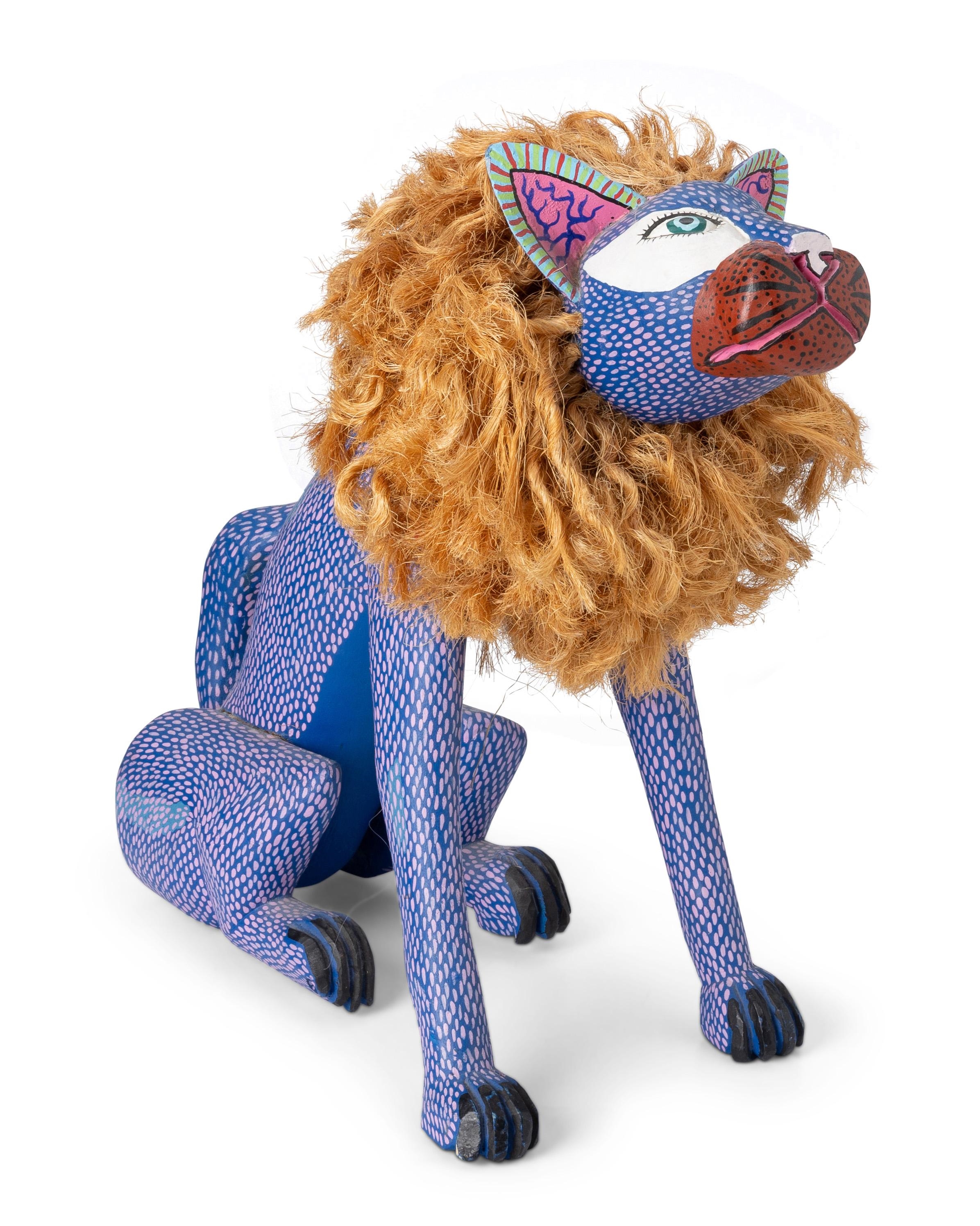 Mexican School, 20th Century | A Mexican alebrije lion figure | MutualArt