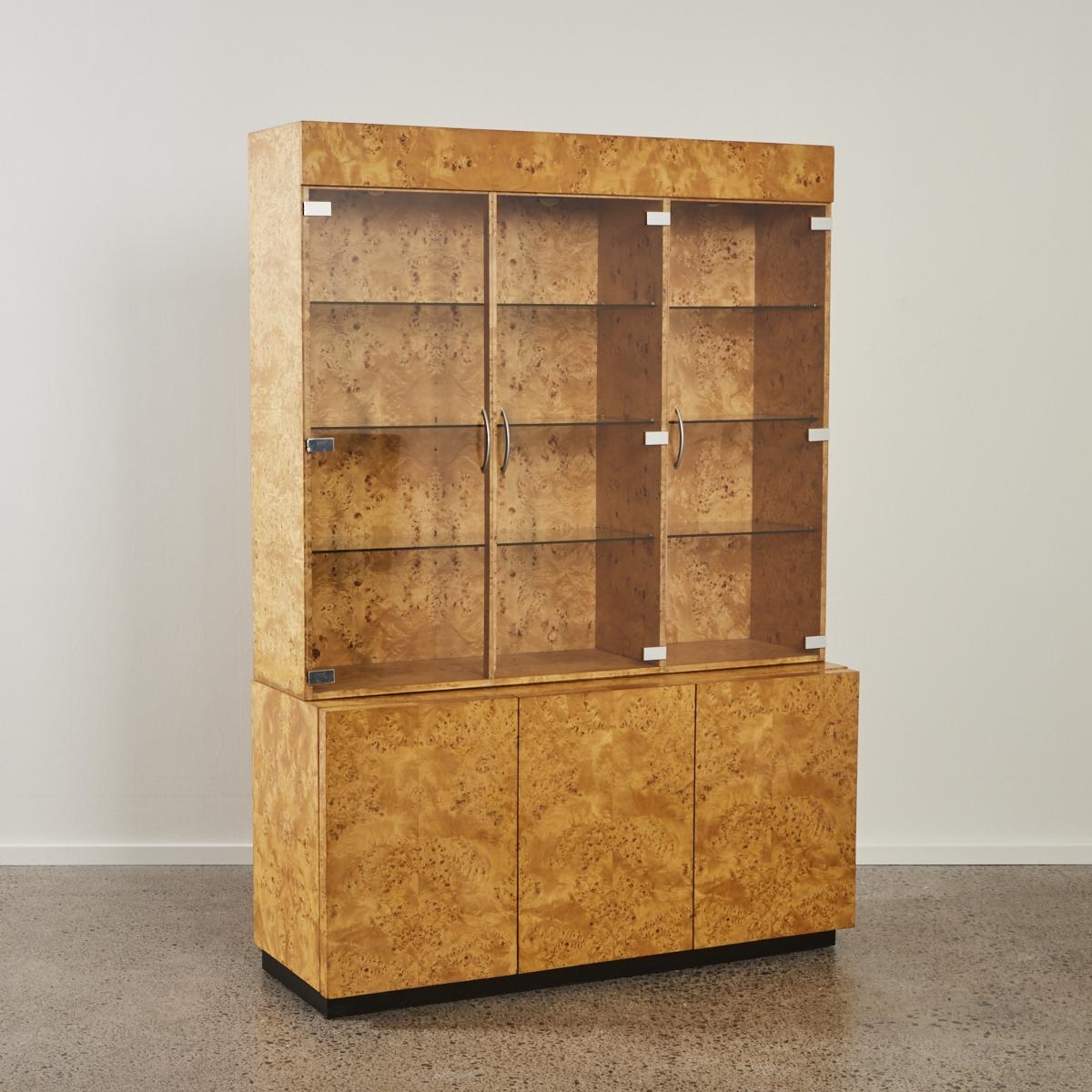Arthur Umanoff | A 1970s Burl Maple Display Cabinet by Dillingham ...