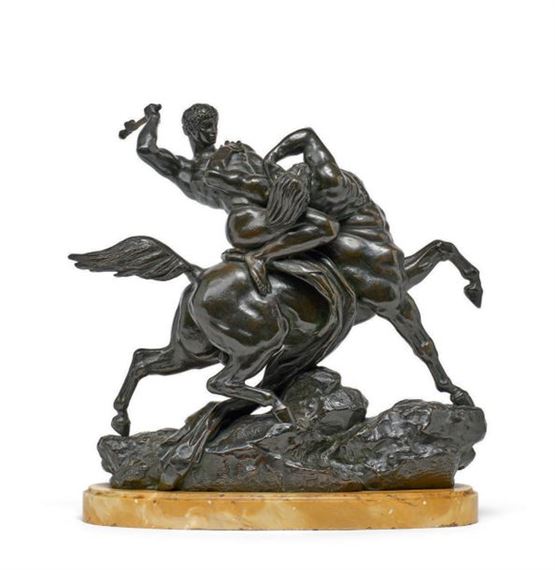 Antoine-Louis Barye | Theseus fighting the Centaur Biénor (sketch ...