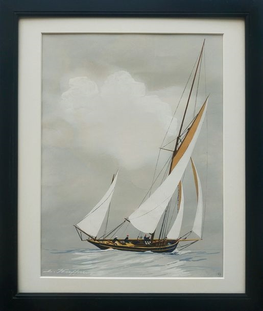 Leon Haffner | Gouache stencil, signed lower left and numbered 63 ...