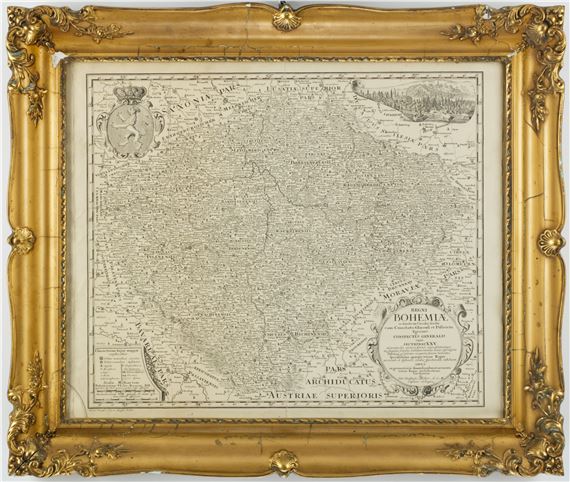 Johann Christoph Müller | MÜLLER`S MAP OF BOHEMIA - SMALL (1720 ...
