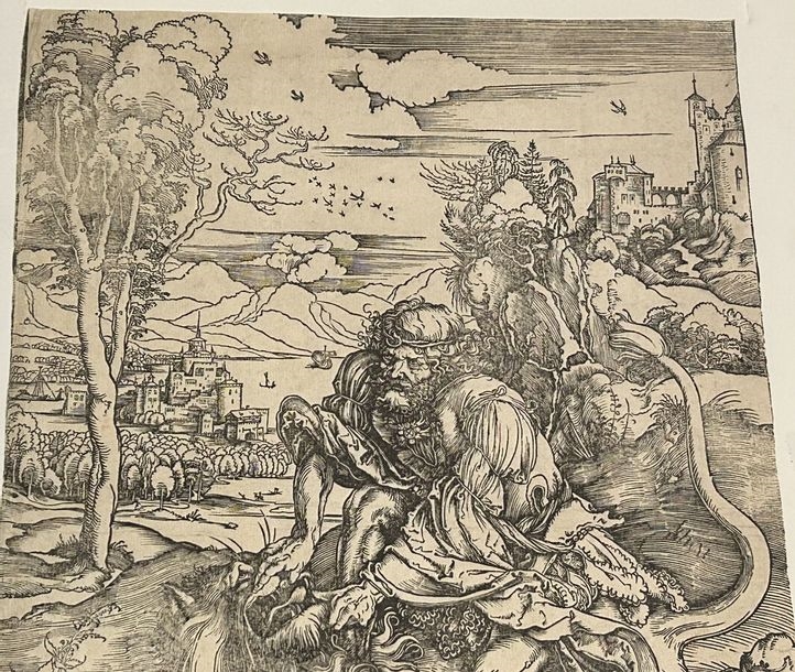 Albrecht Dürer | Samson fighting the lion | MutualArt