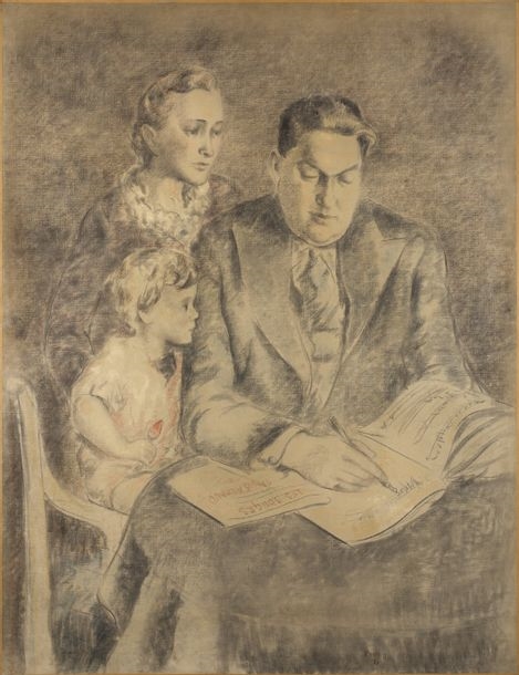 Pere Pruna Ocerans | Family portrait: Darius (1933) | MutualArt