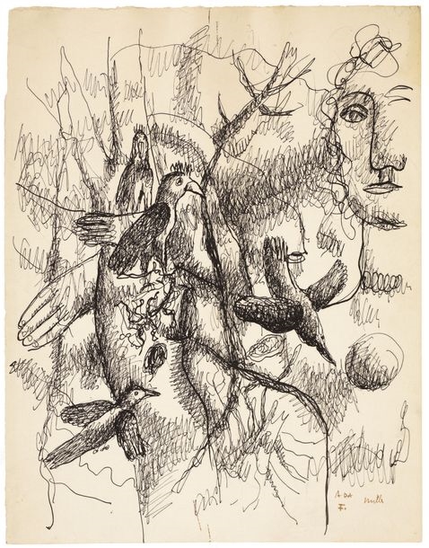 Fernand Léger | Pen drawing, dedicated to A DA, located Mills and ...
